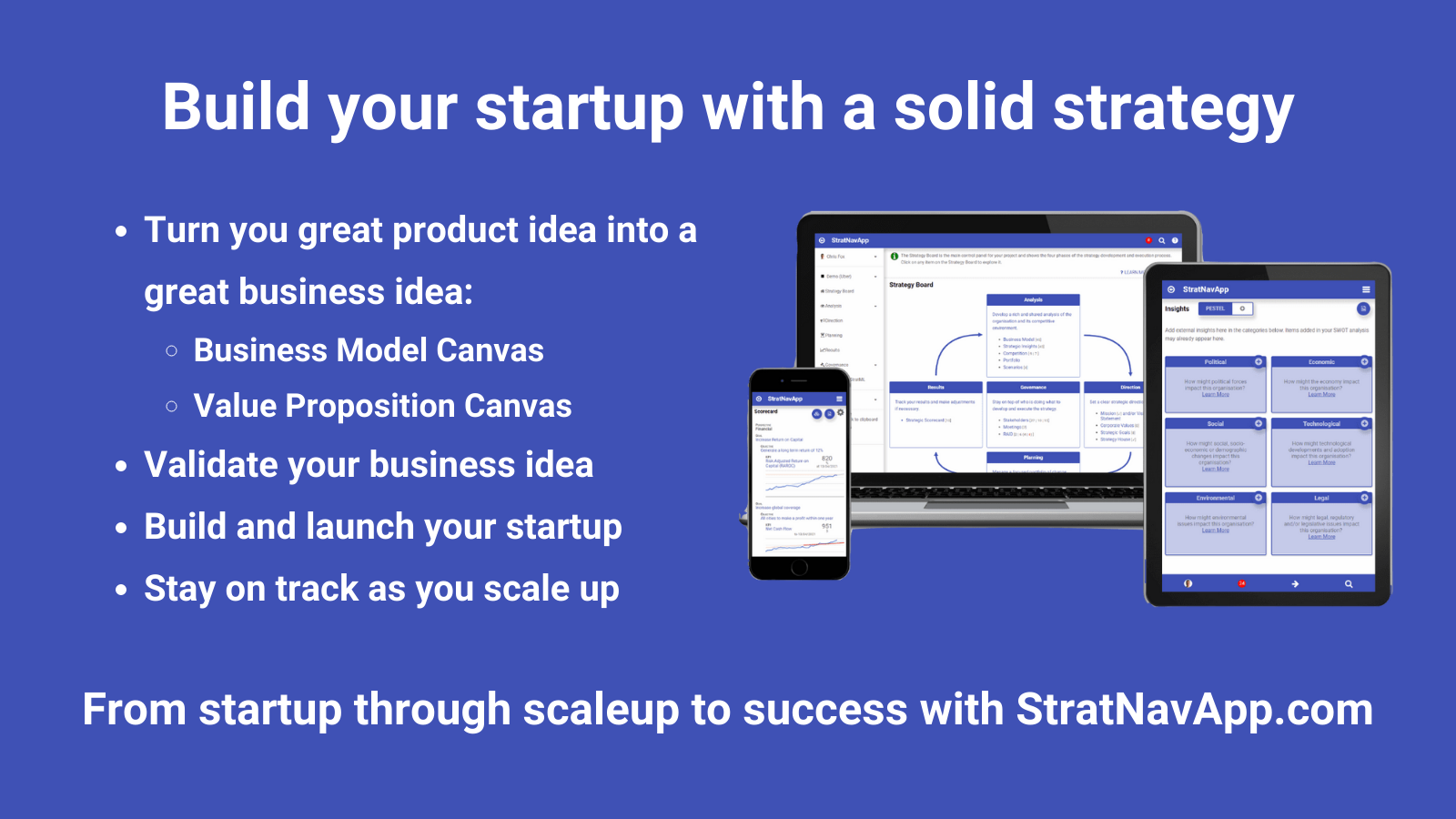 StratNavApp - business strategy software for startups and founders